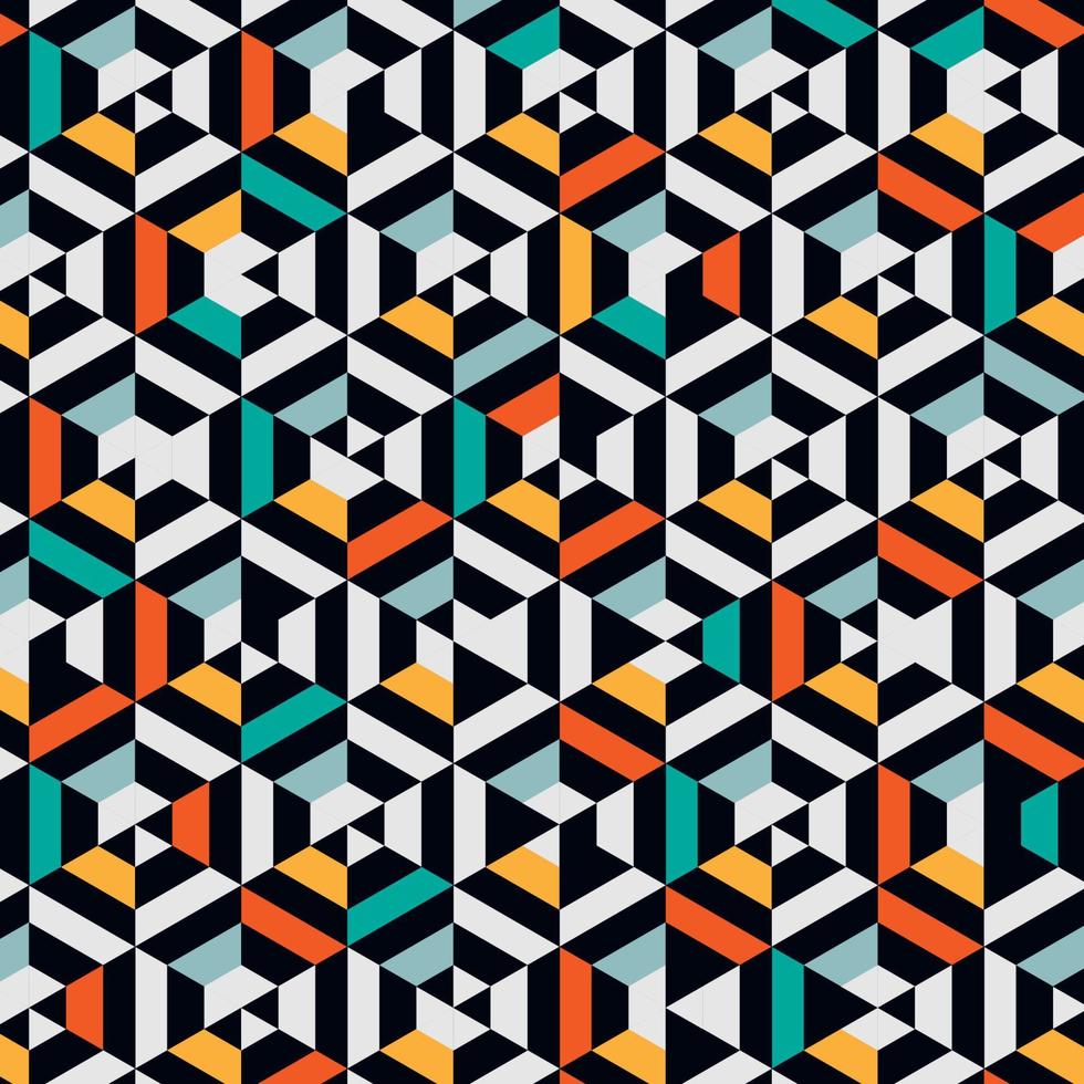 Seamless geometric hexagonal pattern vector background 7686652 Vector ...