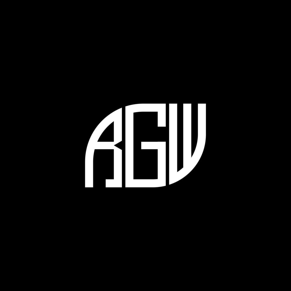 RGW letter logo design on black background. RGW creative initials ...