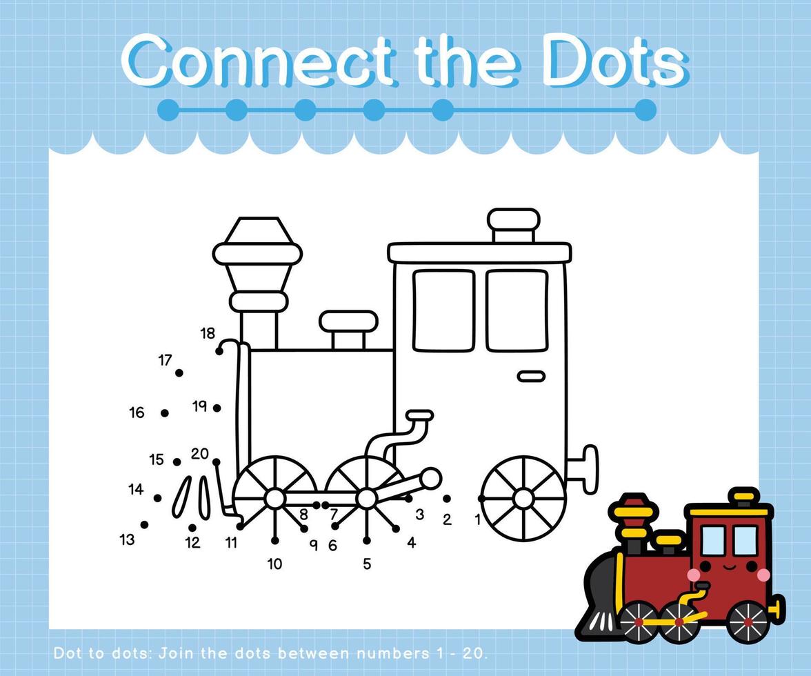 Connect the dots counting numbers 1 to 20 puzzle worksheet with ...