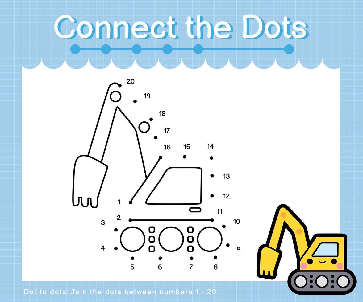 Connect the dots counting numbers 1 to 20 puzzle worksheet with ...