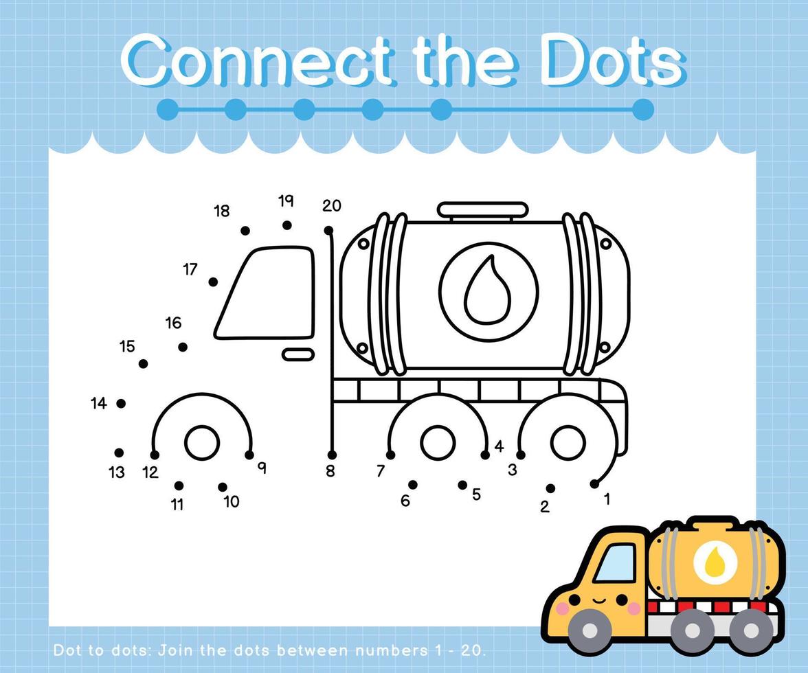Connect the dots counting numbers 1 to 20 puzzle worksheet with ...