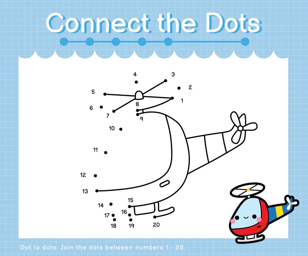 Connect the dots counting numbers 1 to 20 puzzle worksheet with ...