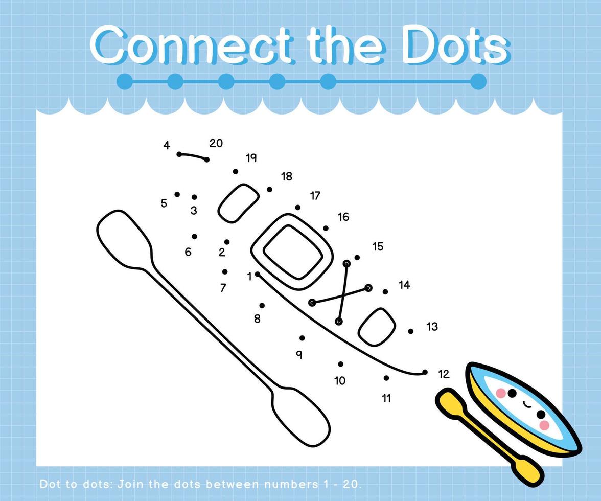 Connect the dots counting numbers 1 to 20 puzzle worksheet with ...