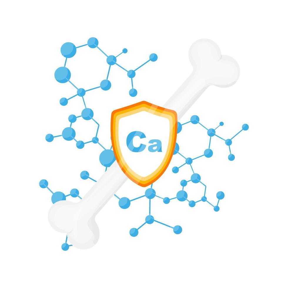 Bone Illustration Under Strong Calcium Protection Healthy Strong Bone