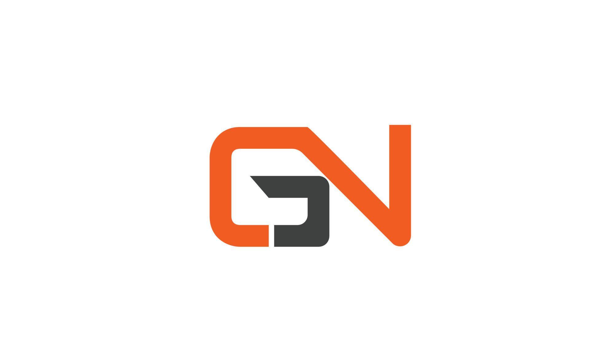Alphabet letters Initials Monogram logo GN, NG, G and N 7699136 Vector ...