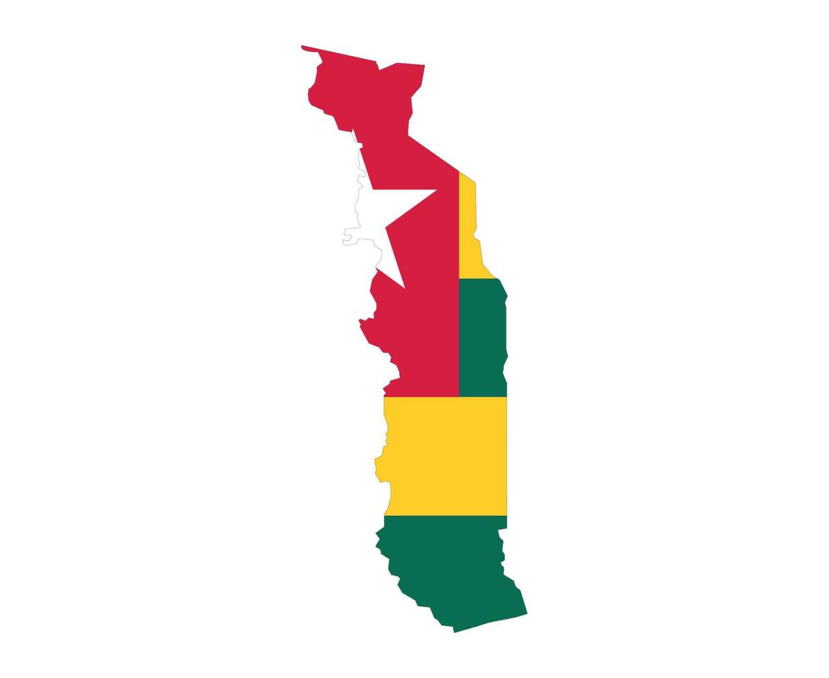 Togo Flag National Africa Emblem Map Icon Vector Illustration Abstract