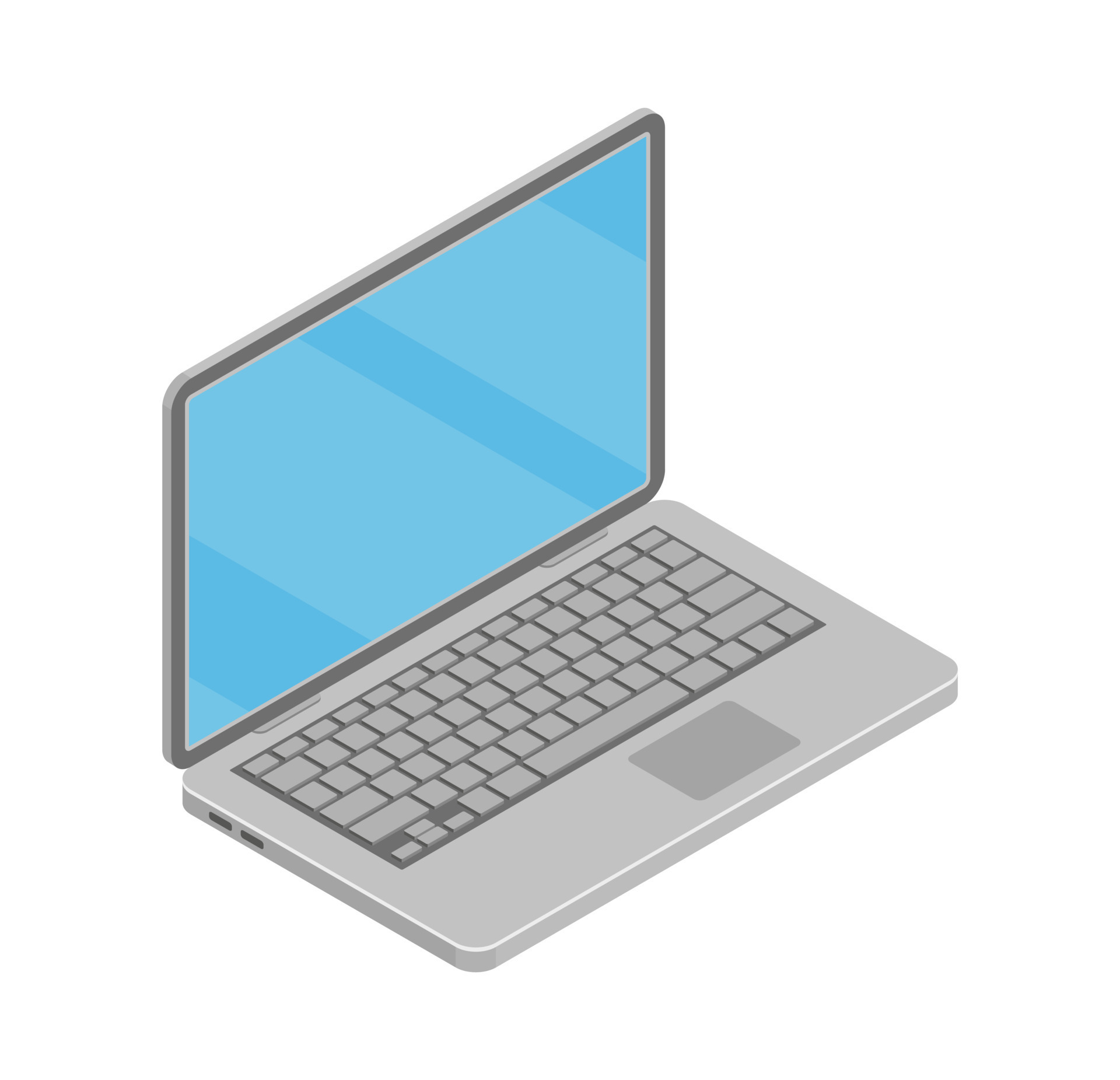 Vector isometric illustration, 3d icon of laptop, computer 7707281 ...