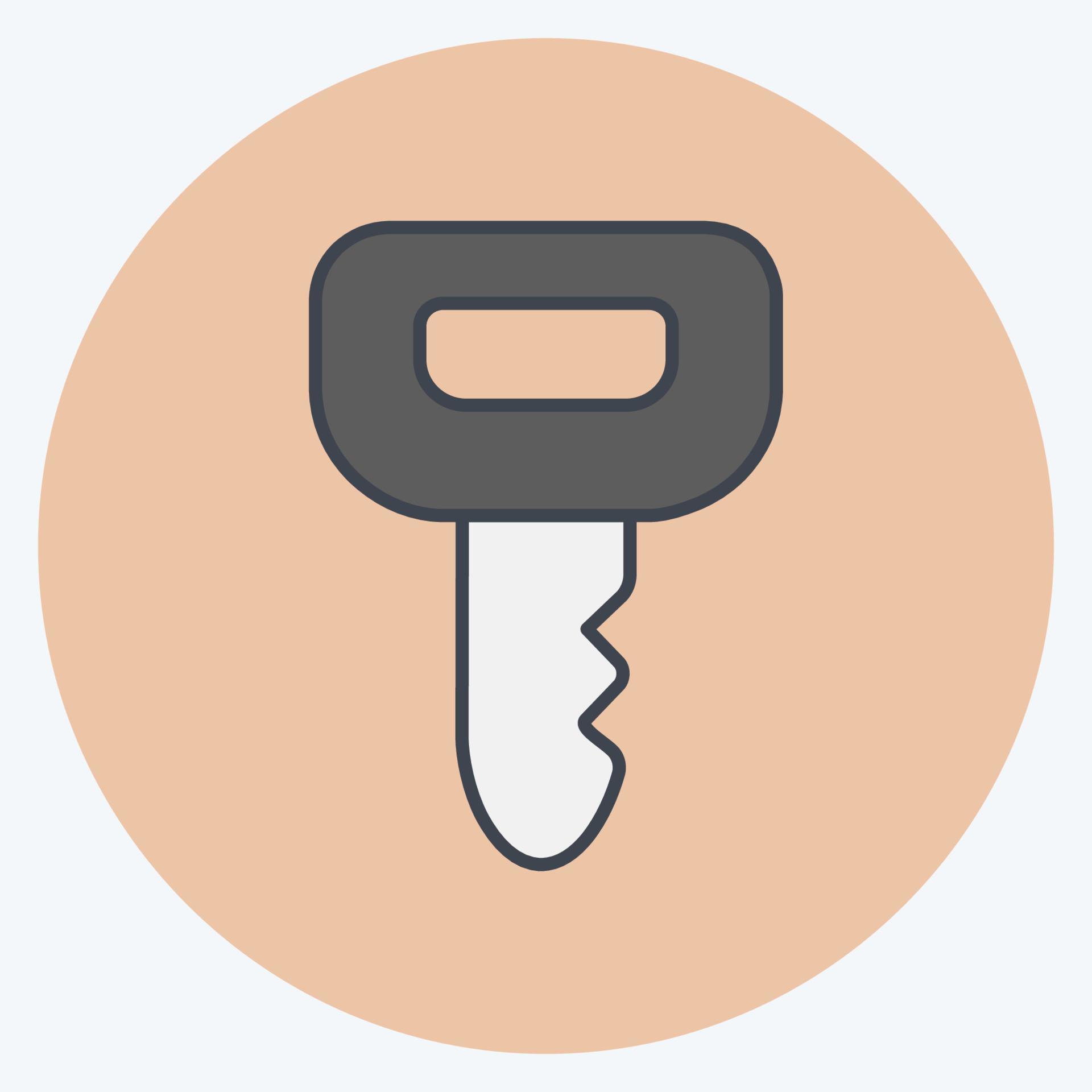 Icon Key. suitable for education symbol. color mate style. simple design editable. design ...