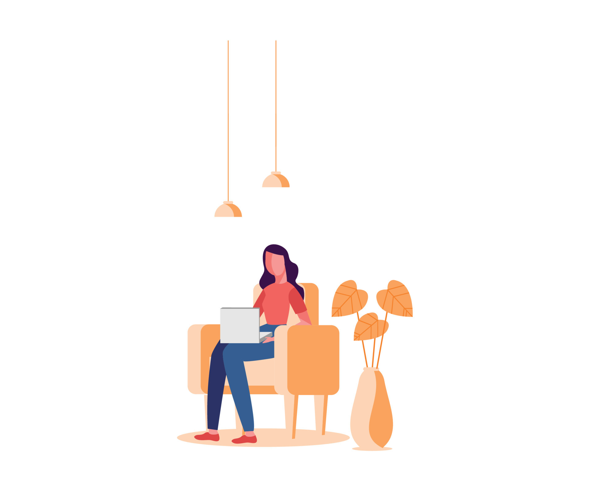 People using laptop flat design illustration 7710871 Vector Art at Vecteezy