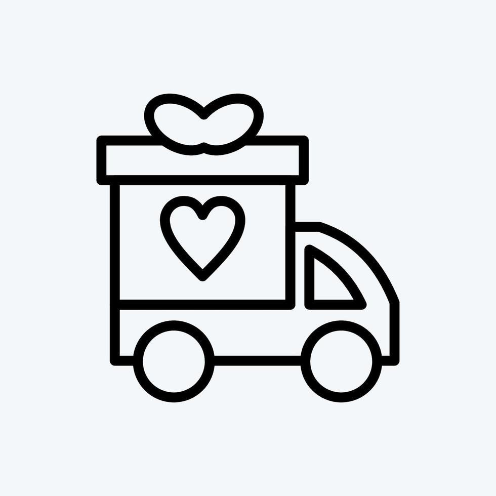 Icon Delivery. suitable for education symbol. line style. simple design editable. design ...
