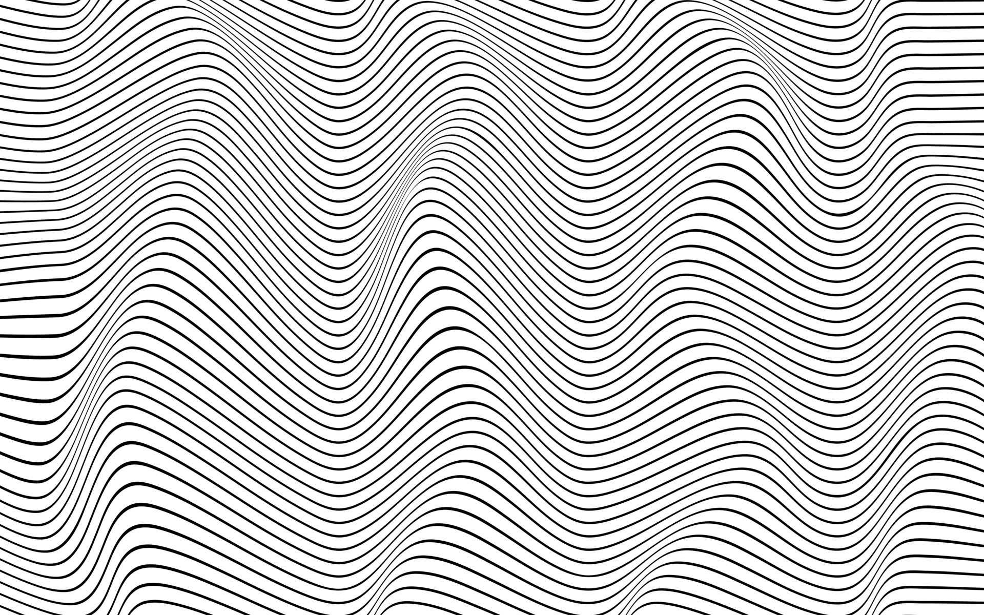 Abstraction. Black waved lines on a white background. Vector ...