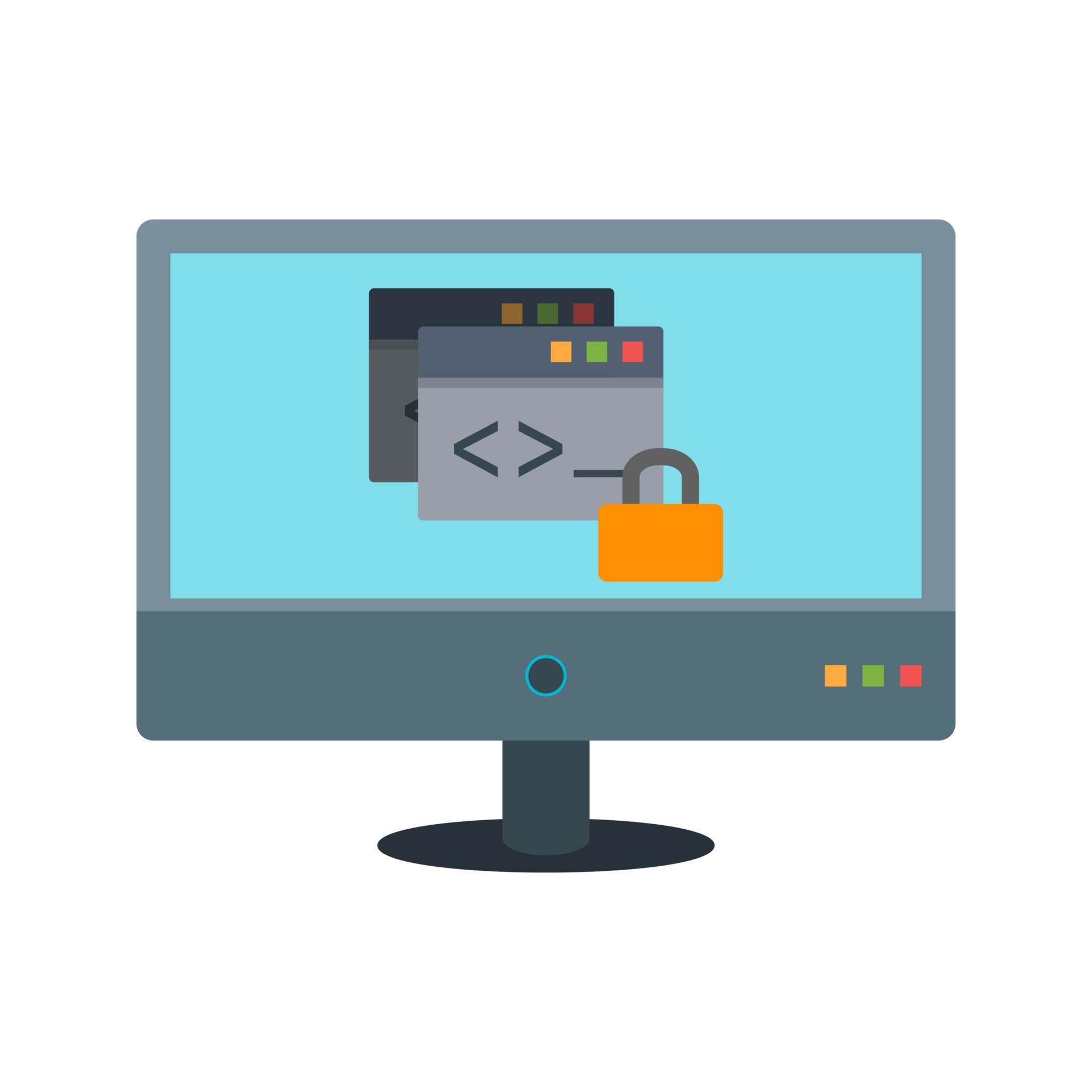 Secure Code Flat Multicolor Icon 7714933 Vector Art at Vecteezy