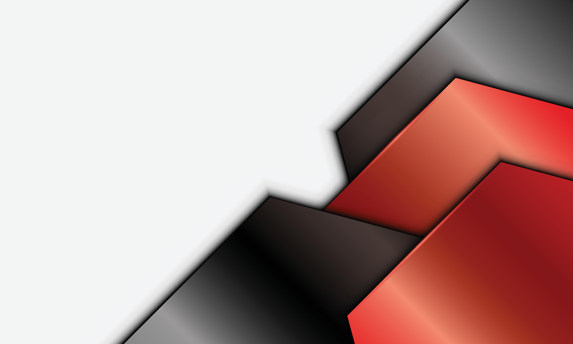 Abstract Red And Black Metallic Metal Geometric Overlapping Layer On