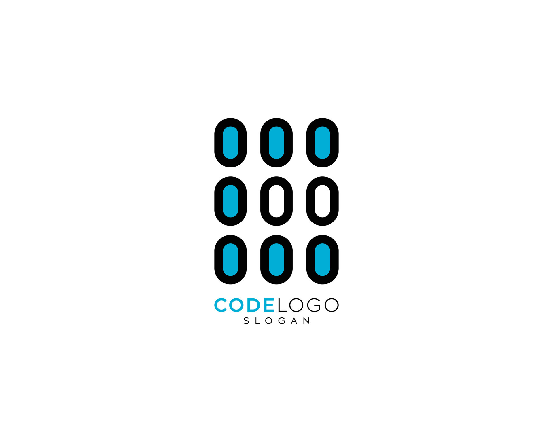 Pattern code letter c logo design, pattern code vector logo design ...