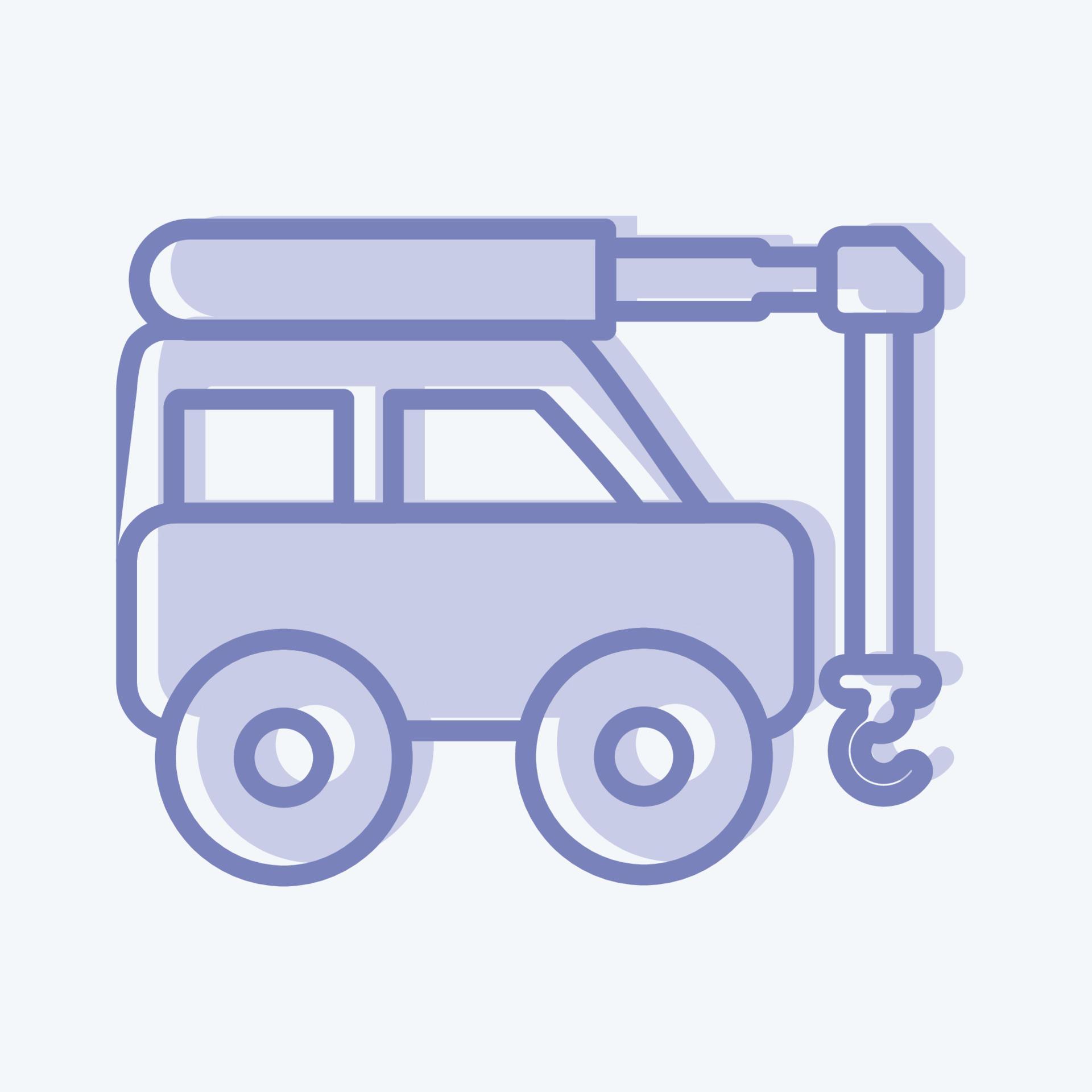 Icon Crane. suitable for Education symbol. two tone style. simple design editable. design ...