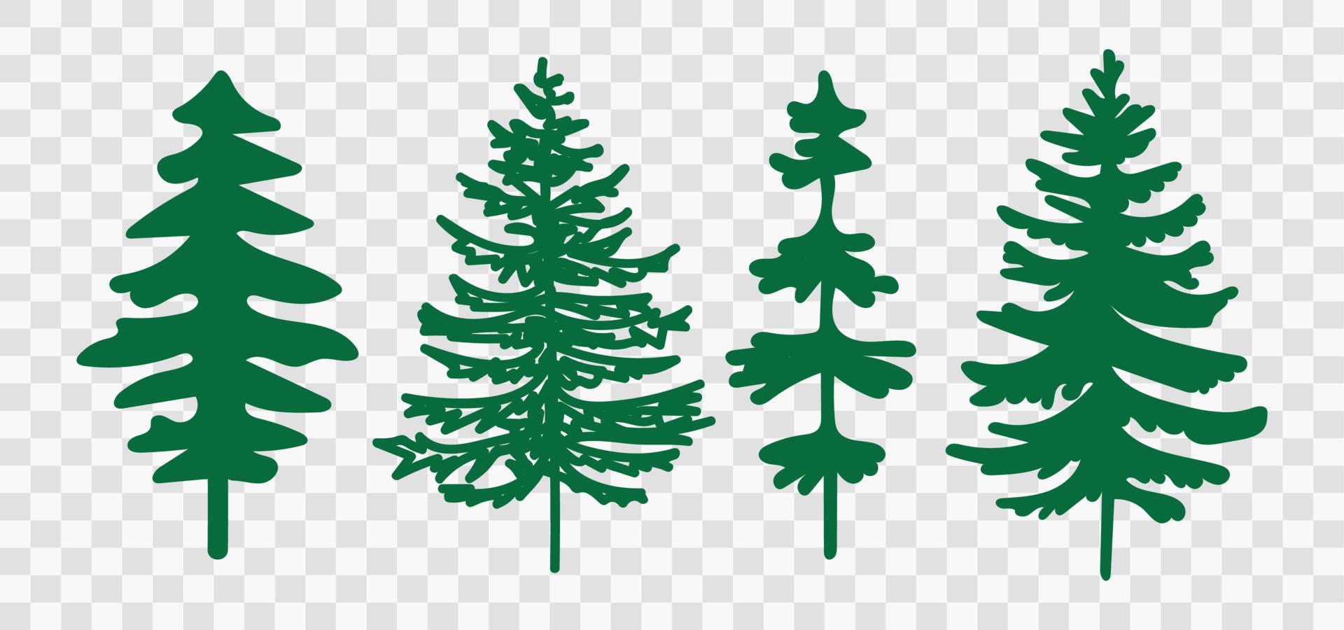 Pine trees collection vector 7738304 Vector Art at Vecteezy