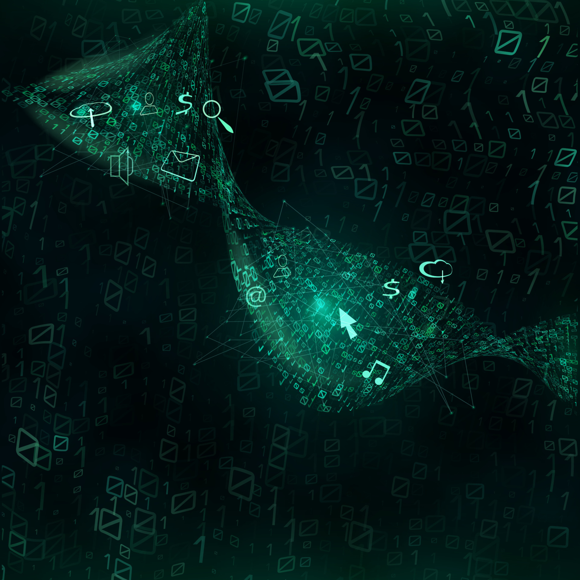 Abstract Data Stream Vector Illustration 7740723 Vector Art At Vecteezy