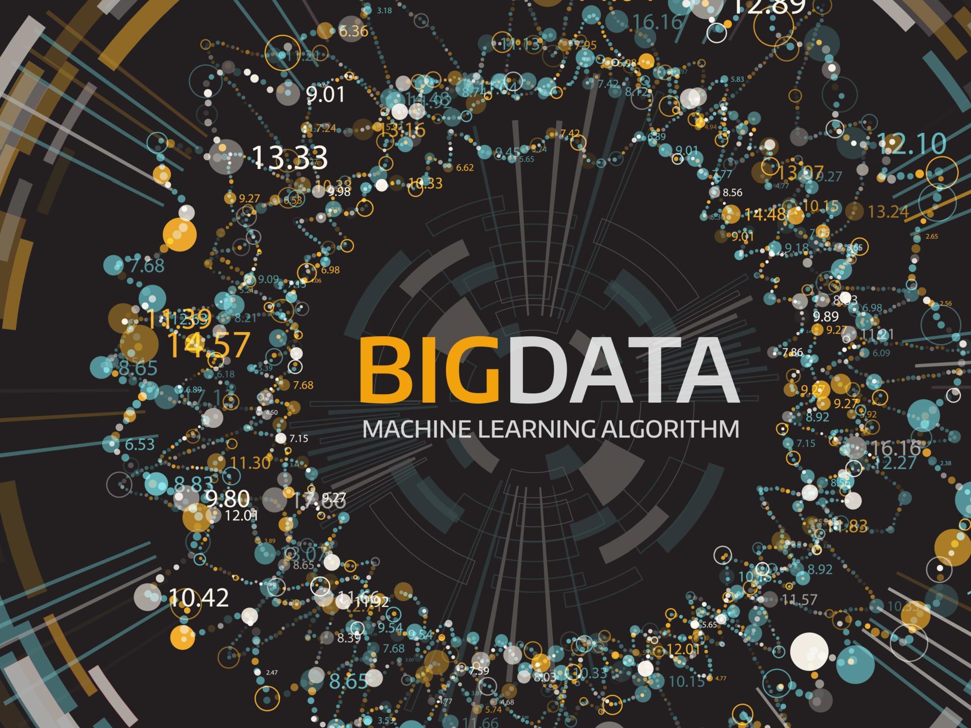 Big data visualization. Futuristic vector background. 7740935 Vector ...