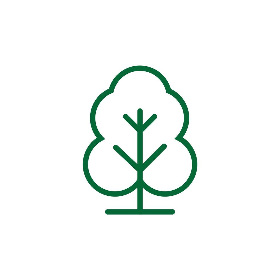 Tree Vector Line Icon. Tree symbol vector sign 7741628 Vector Art at ...