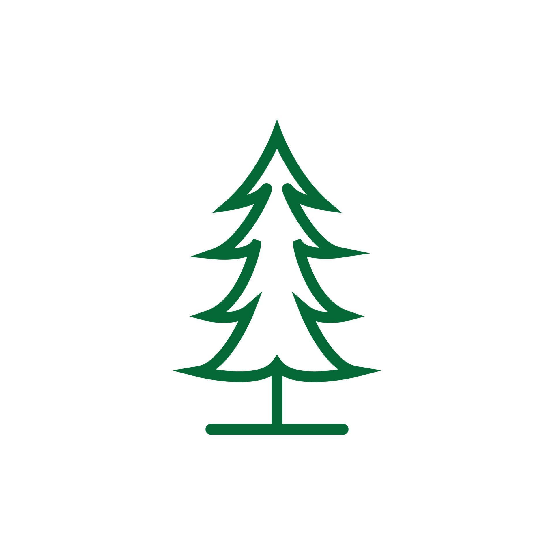 Tree Vector Line Icon. Tree symbol vector sign 7741634 Vector Art at ...