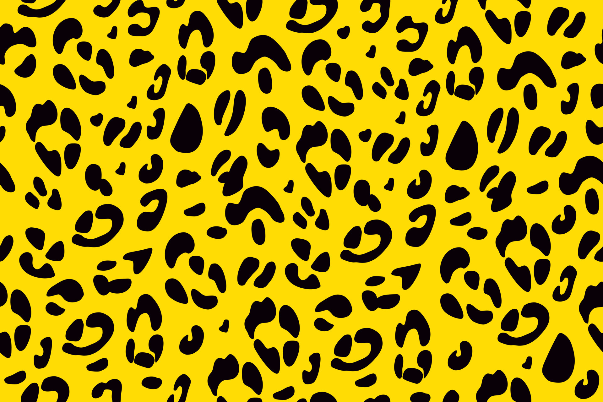 Yellow leopard seamless pattern. Animalistic print. Vector hand-drawn ... Yellow leopard seamless pattern. Animalistic print. Vector hand-drawn ...