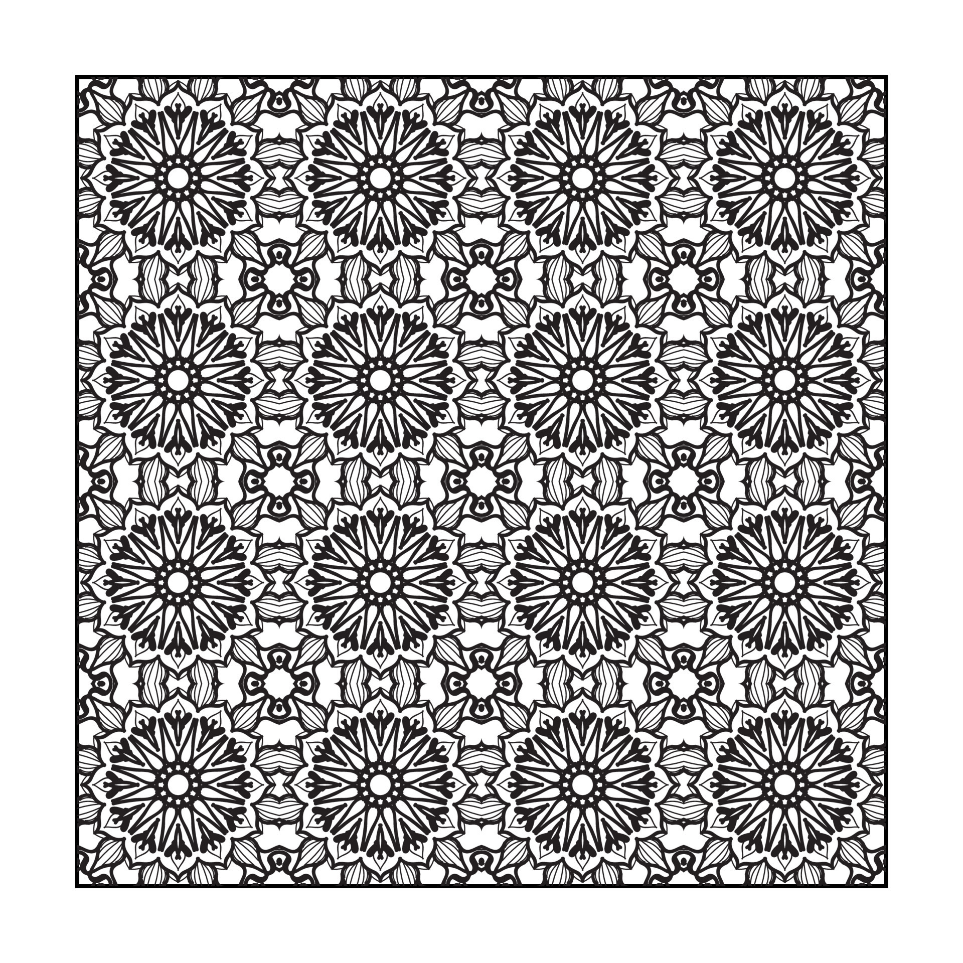 Mandala seamless pattern floral ornament 7748543 Vector Art at Vecteezy