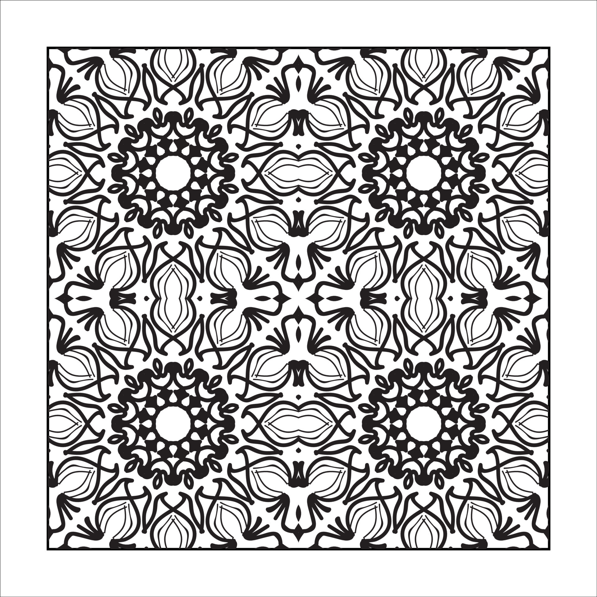 seamless pattern floral ornament. 7748618 Vector Art at Vecteezy