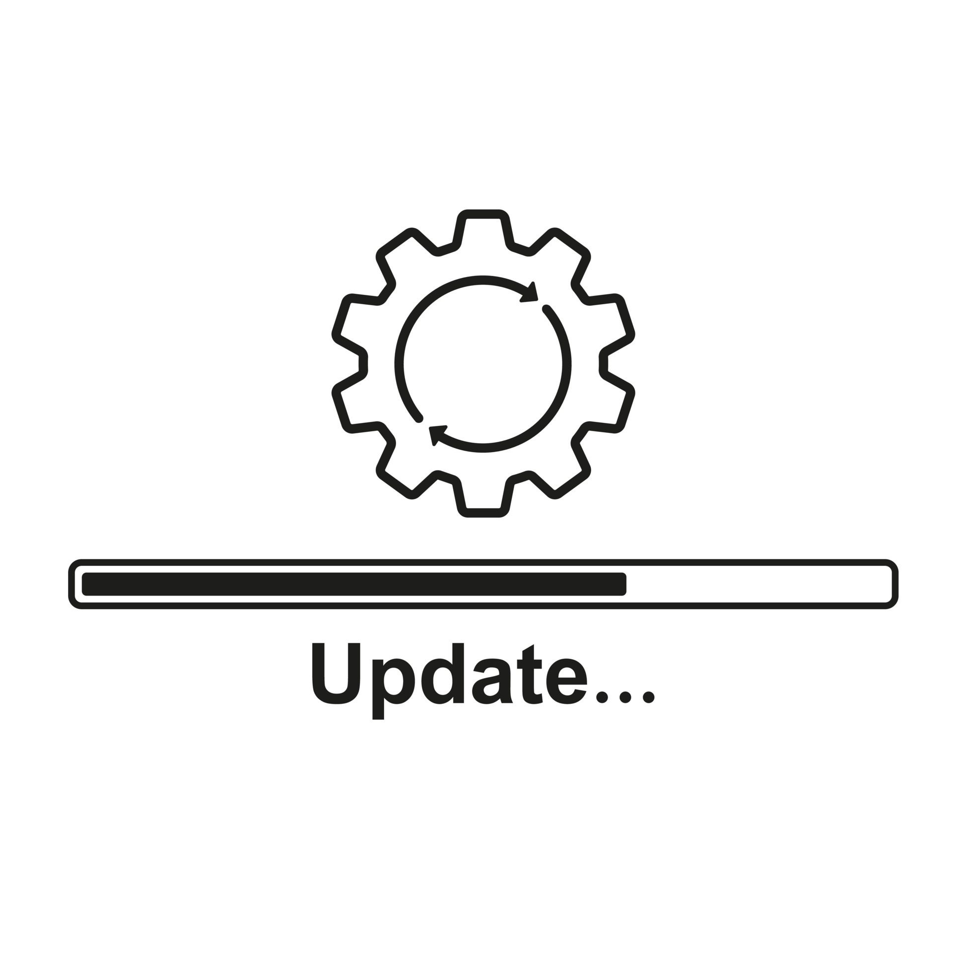 Loading process. Update system icon. Concept of upgrade application ... Loading process. Update system icon. Concept of upgrade application ...