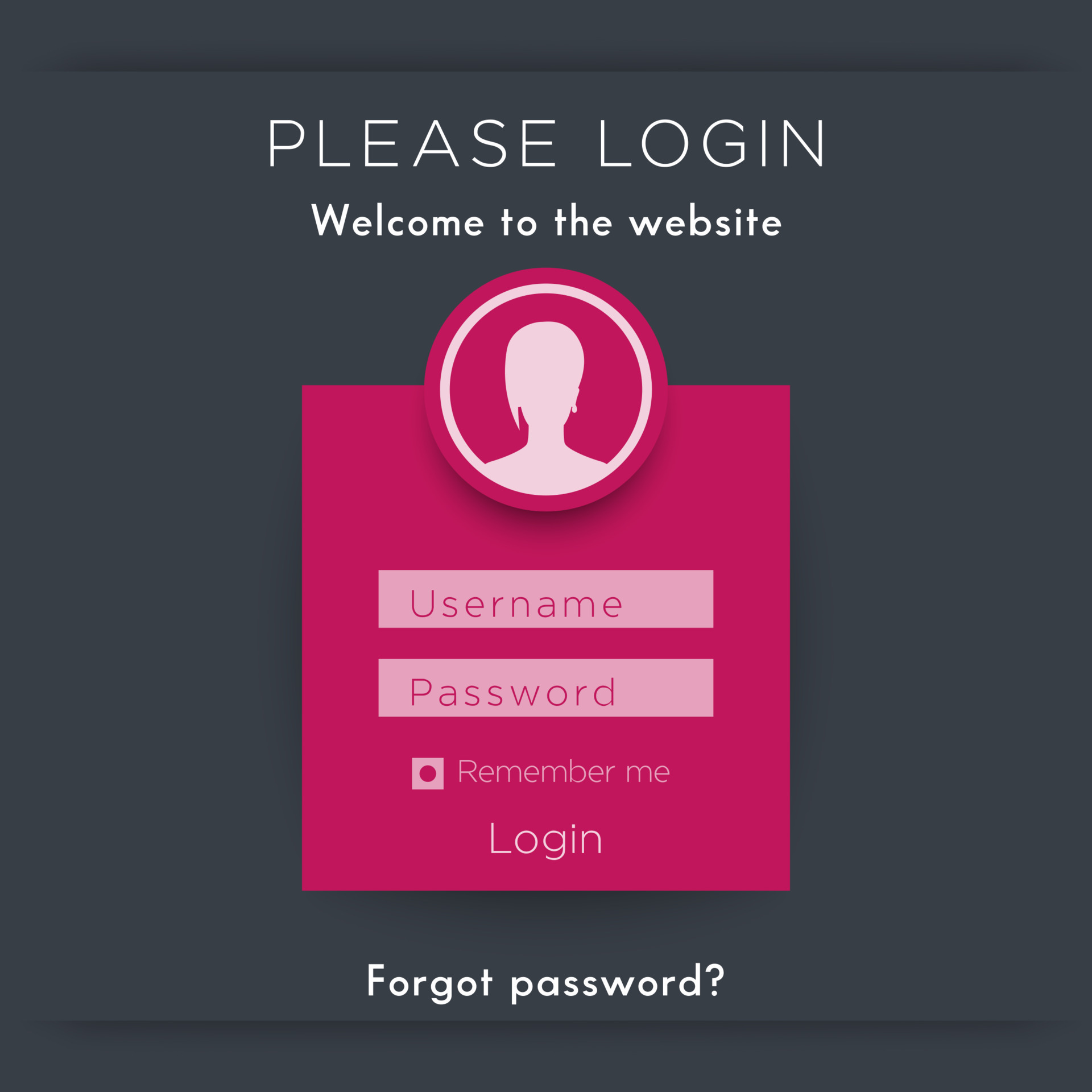 Login window template, log in page design 7756155 Vector Art at Vecteezy