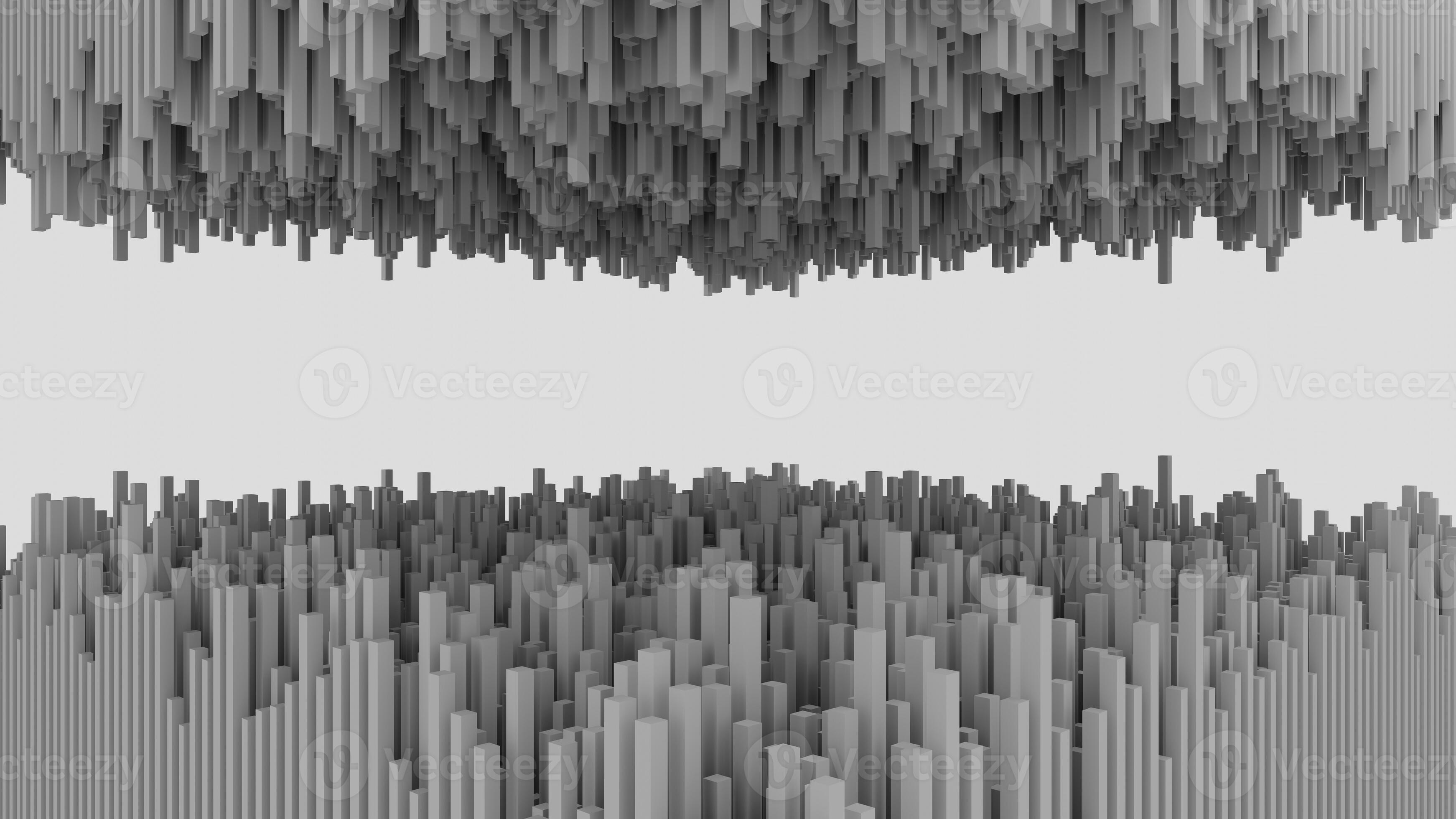 Abstract Background Of Random Black Cube Block Wave Pattern 3d