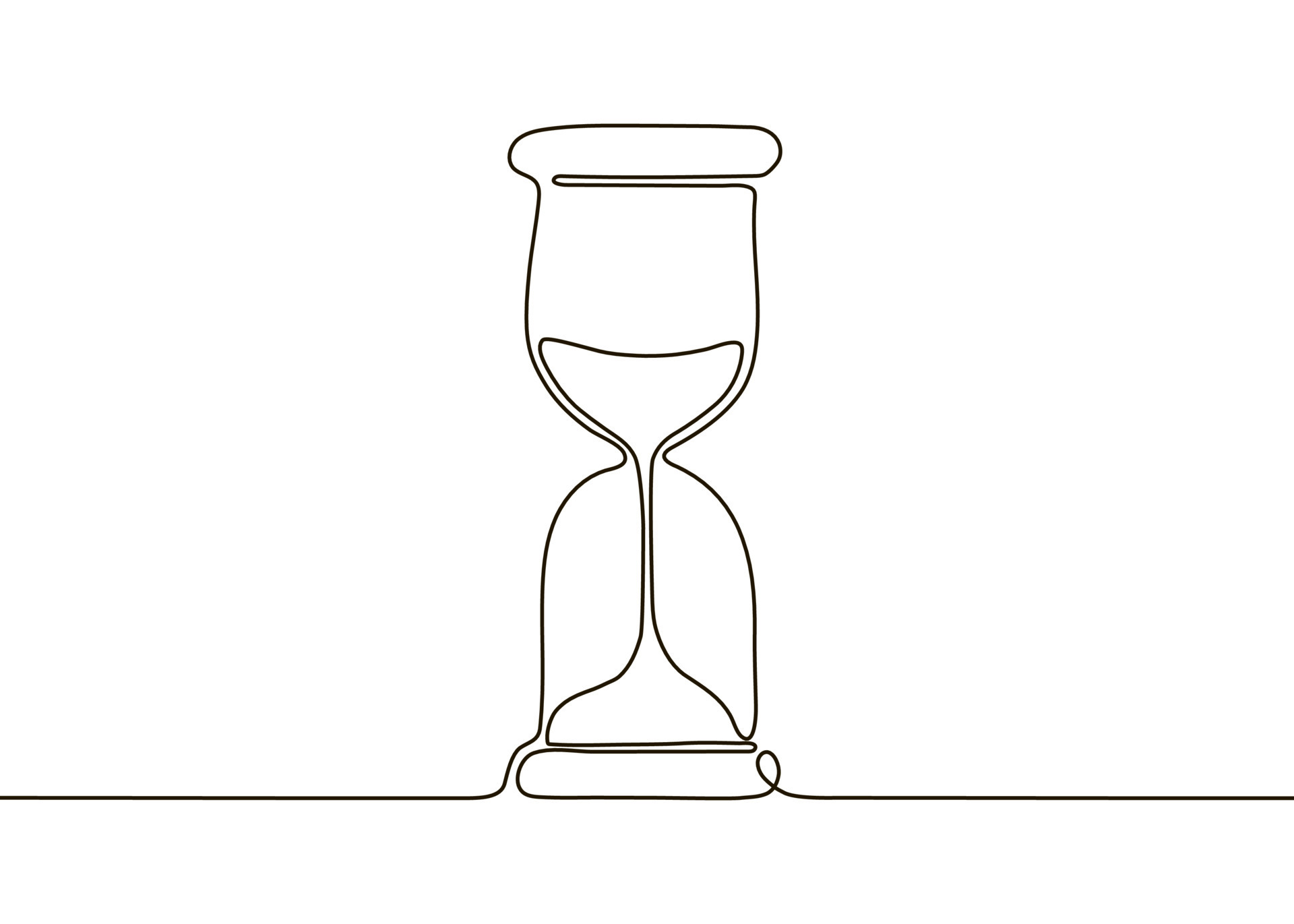 Hourglass Line Drawing