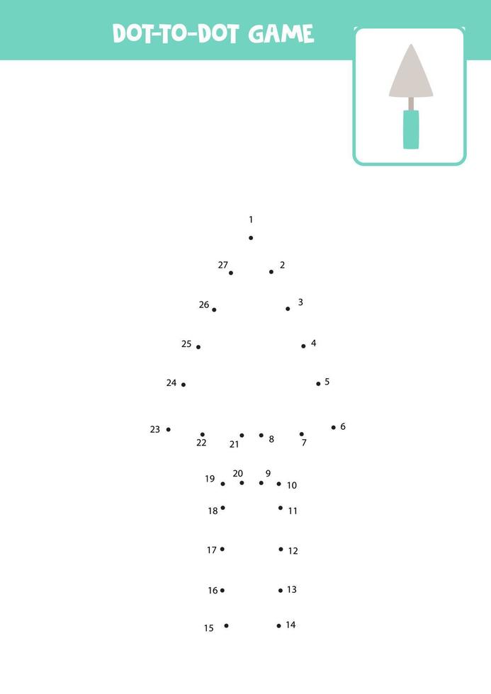 Connect the dots game with hand fork. 7766525 Vector Art at Vecteezy