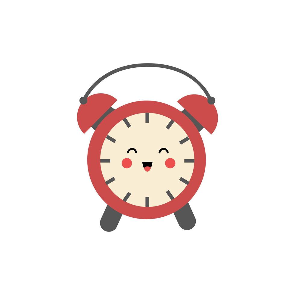 Vector Illustration Of Cute Alarm Clock On White Background 7766614 Vector Art At Vecteezy