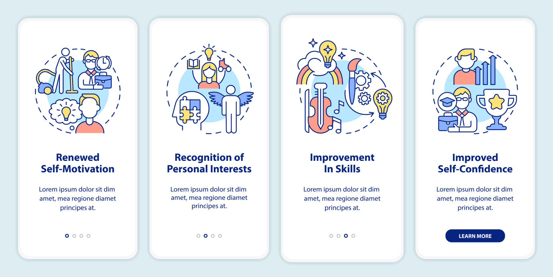Lifelong Learning Benefits Onboarding Mobile App Screen Walkthrough 4