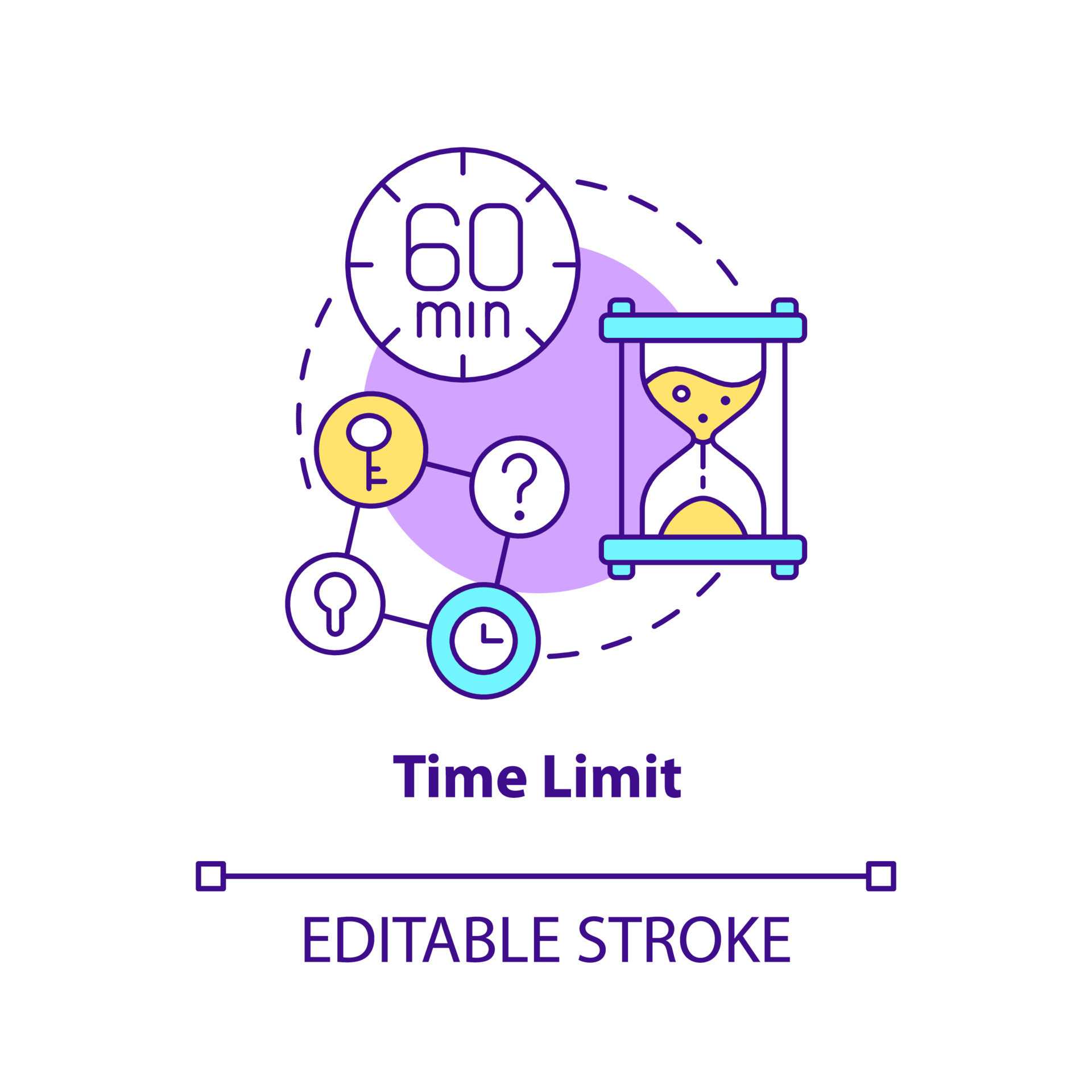 Time limit concept icon. Escape room characteristic abstract idea thin ... Time limit concept icon. Escape room characteristic abstract idea thin ...