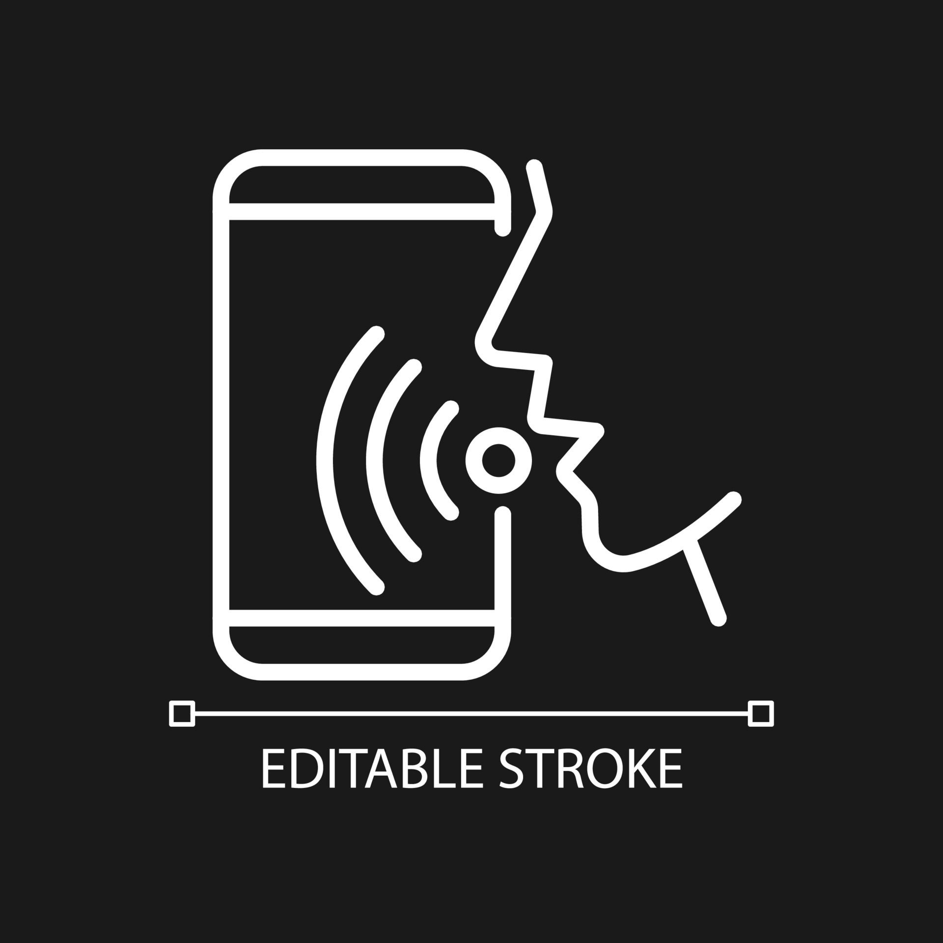 Voice Control Pixel Perfect White Linear Icon For Dark Theme Audio Command Internet Of Things