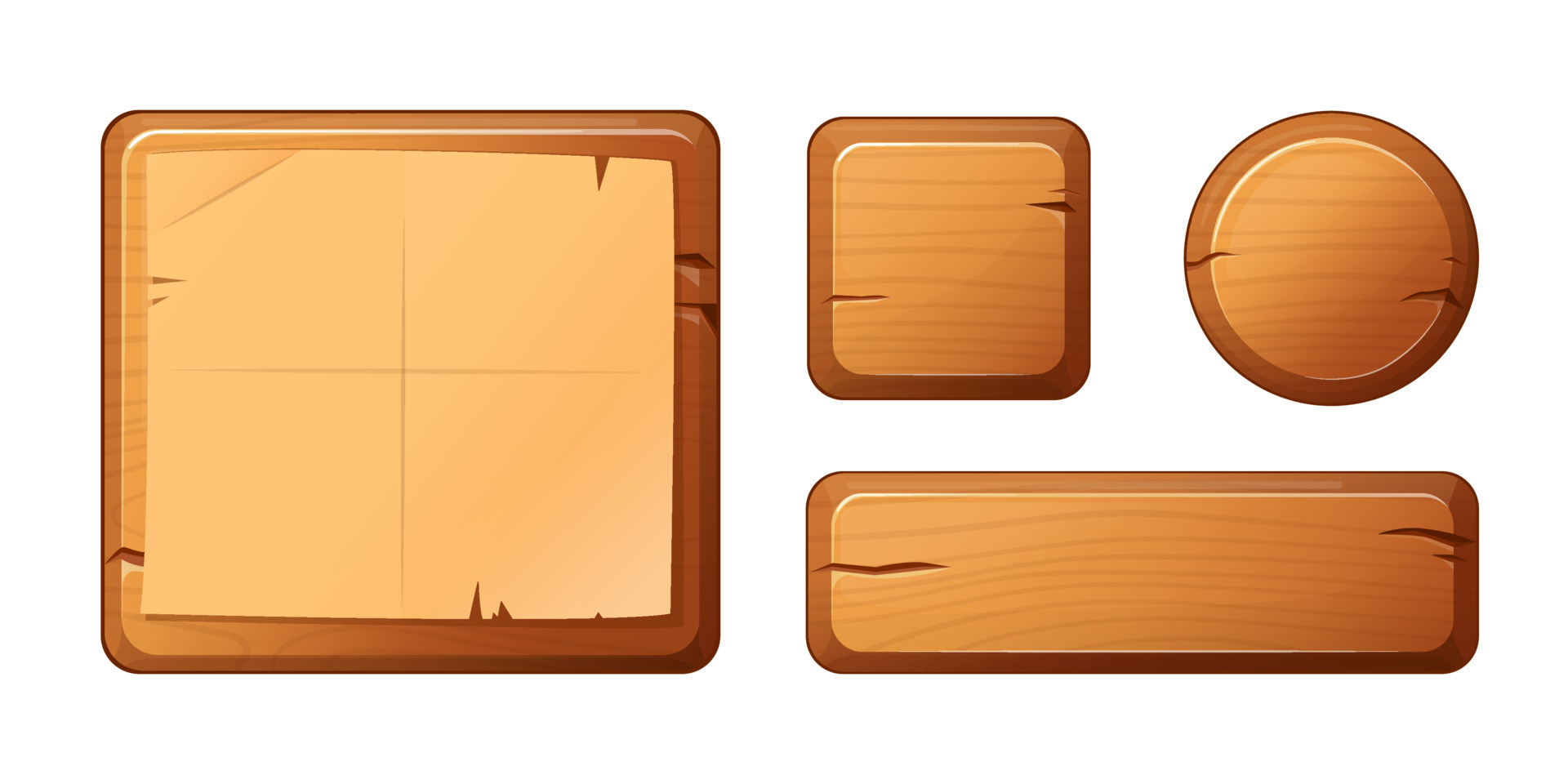 Wooden Board With Parchment Paper In Cartoon Style Graphical User Interface Signboard 7780299 wooden-board-with-parchment-paper-in-cartoon-style-graphical-user-interface-signboard-7780299