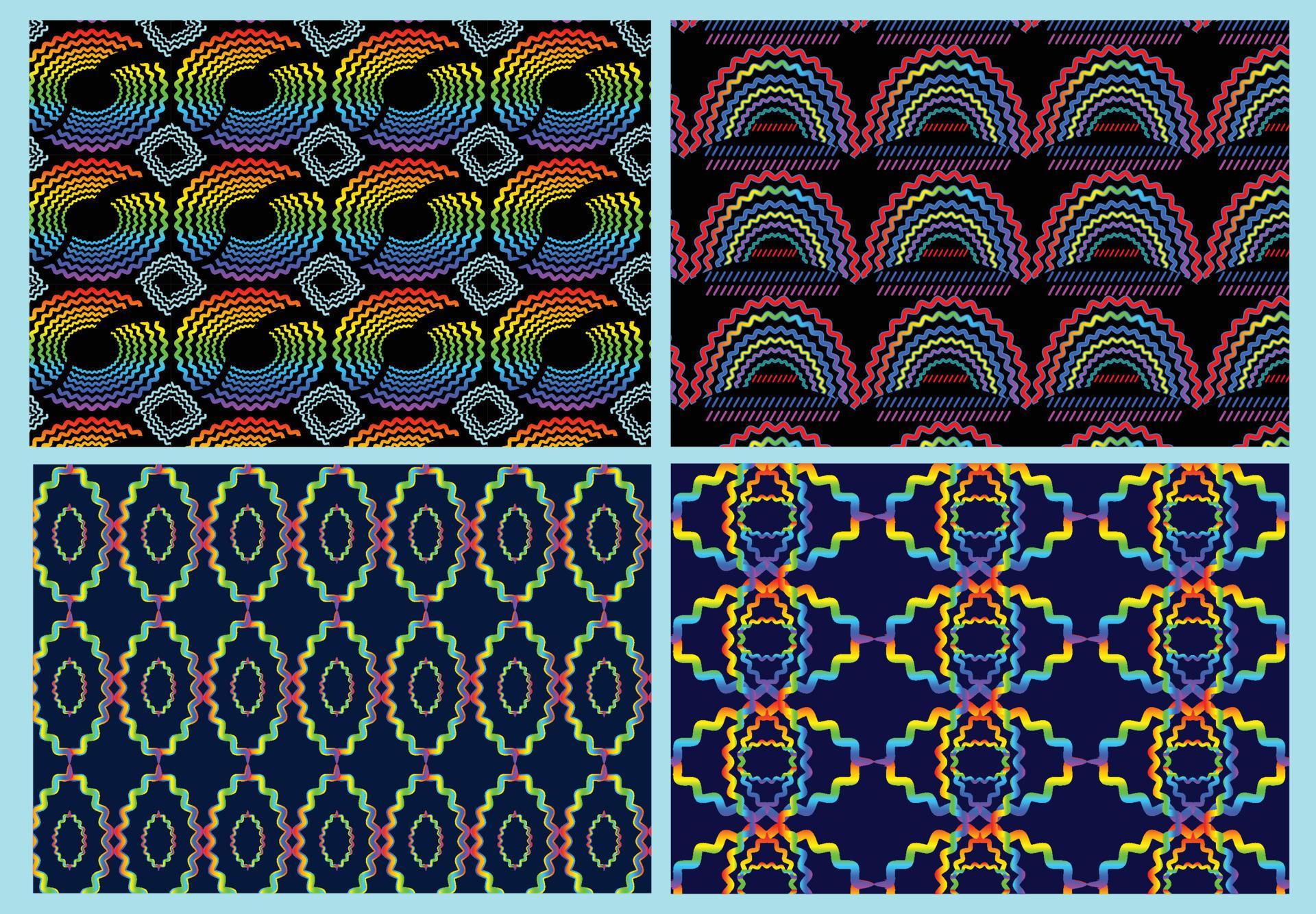 Rainbow gradient geometric new pattern background 7782509 Vector Art at ...