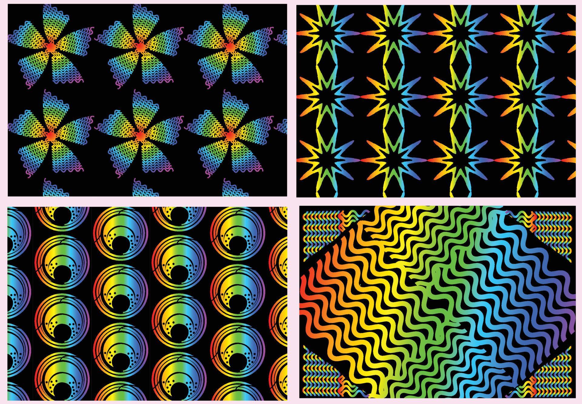 Rainbow gradient geometric new pattern background 7782767 Vector Art at ...