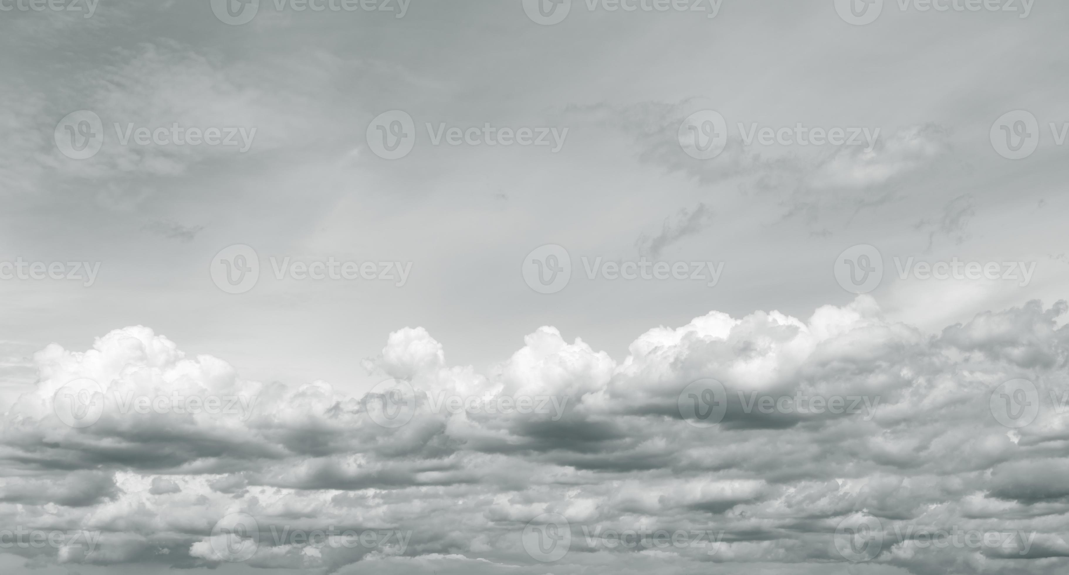 Panorama view of overcast sky. Dramatic gray sky and white clouds ... Panorama view of overcast sky. Dramatic gray sky and white clouds ...