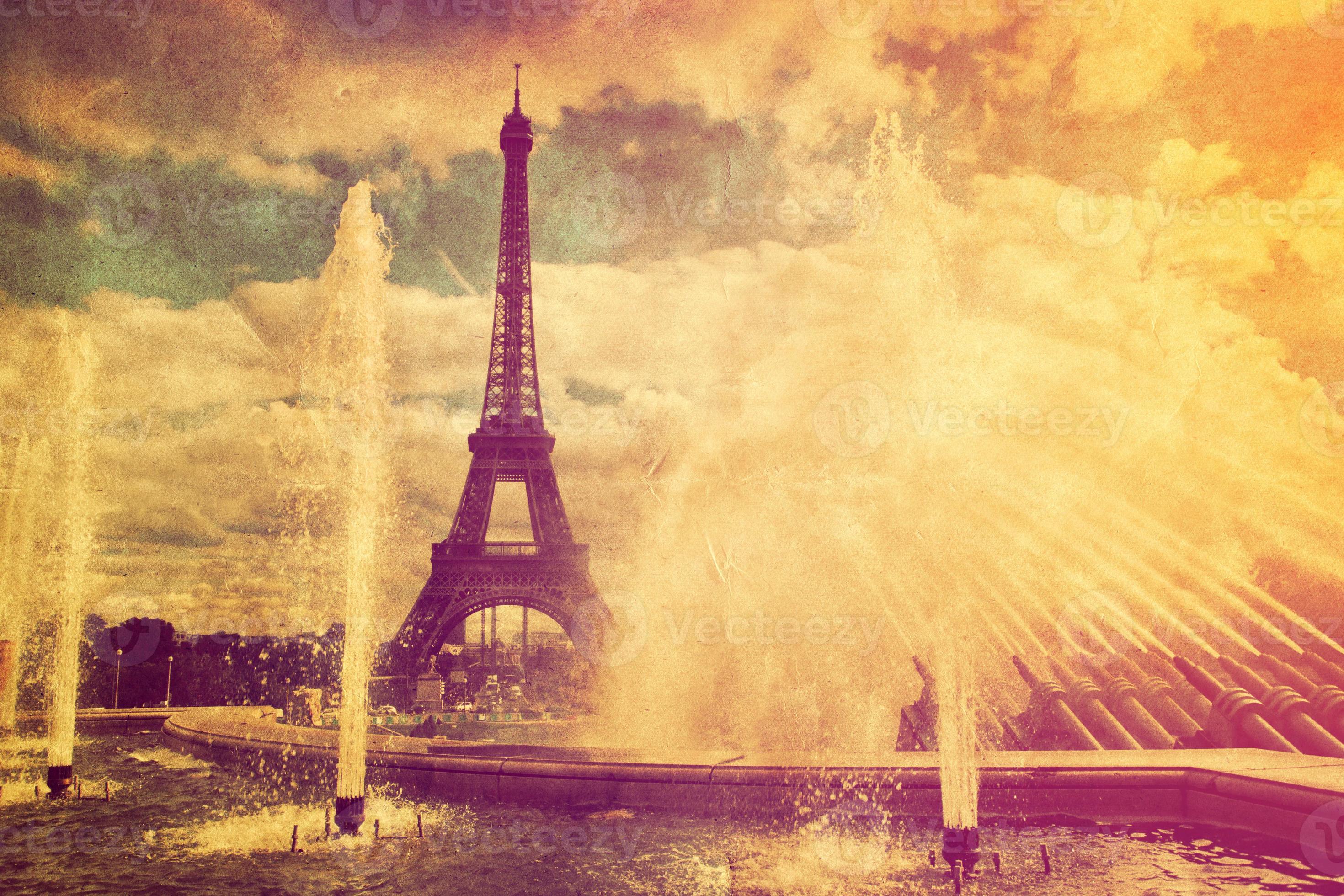 Eiffel Tower in Paris, Fance in retro style. 7792155 Stock Photo at ... Eiffel Tower in Paris, Fance in retro style. 7792155 Stock Photo at ...