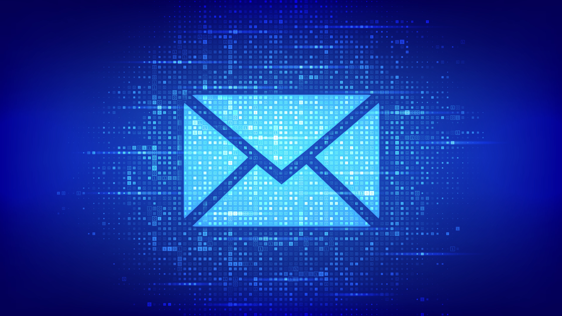 Message Icon Made With Binary Code Email Mail Communication Online