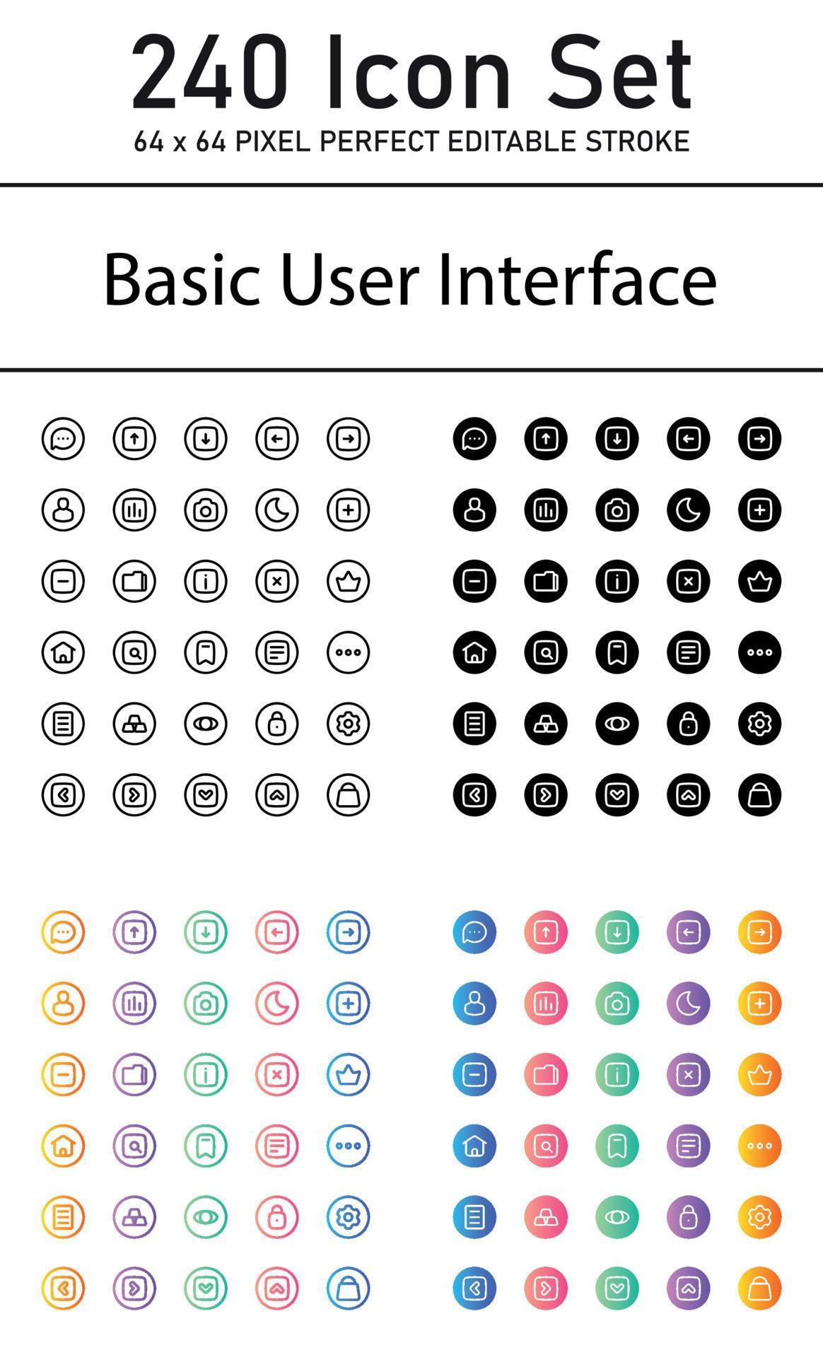 Basic User Interface 7795692 Vector Art at Vecteezy