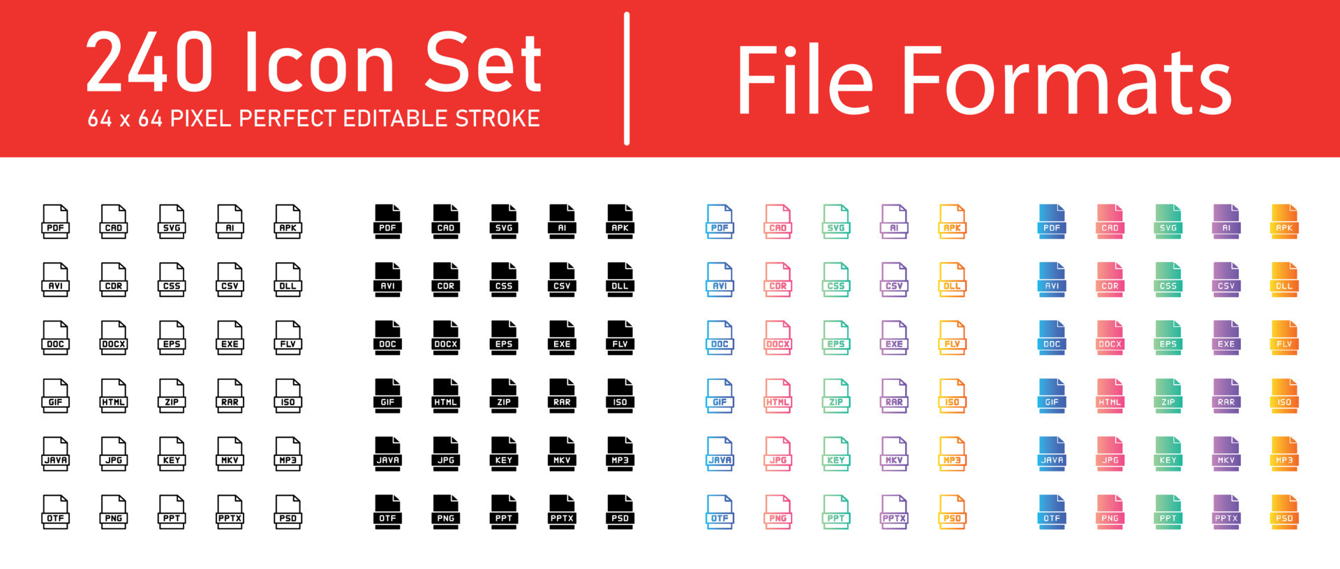 File Formats Icon Pack 7795749 Vector Art at Vecteezy