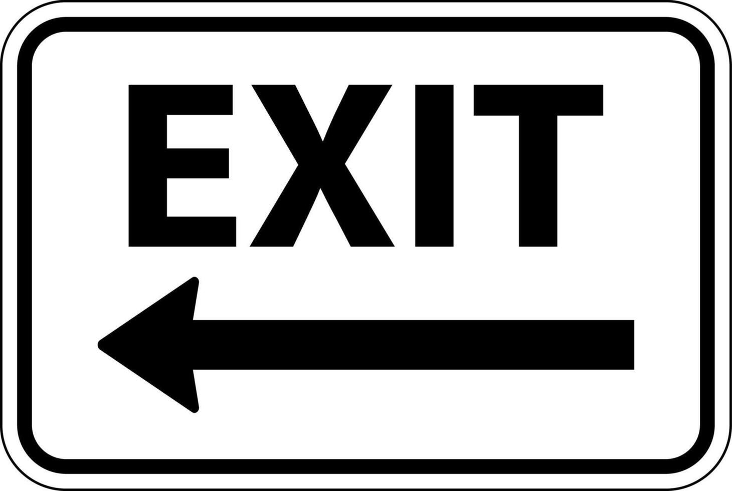 Exit Left Arrow Sign On White Background 7797657 Vector Art at Vecteezy