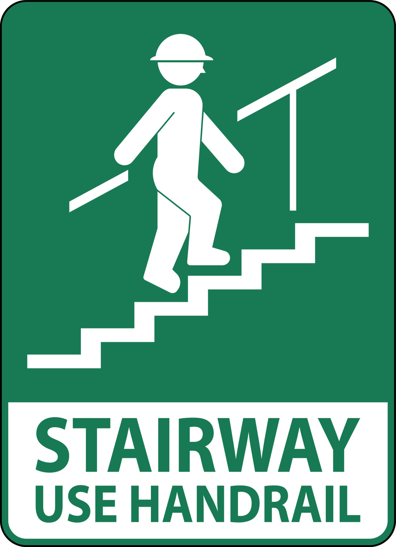 Stairway Use Handrail Sign On White Background 7798122 Vector Art at ...