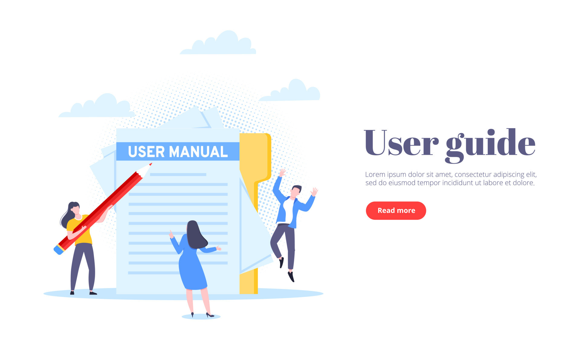 User Manual Guide Book Flat Style Design Vector Illustration 7800380