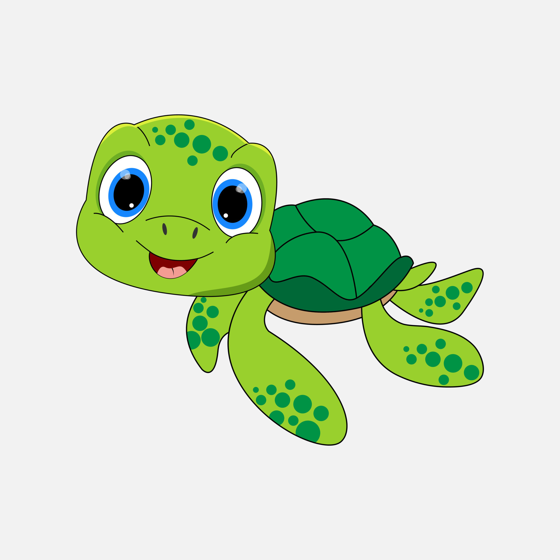 cute turtle animal cartoon 7802216 Vector Art at Vecteezy