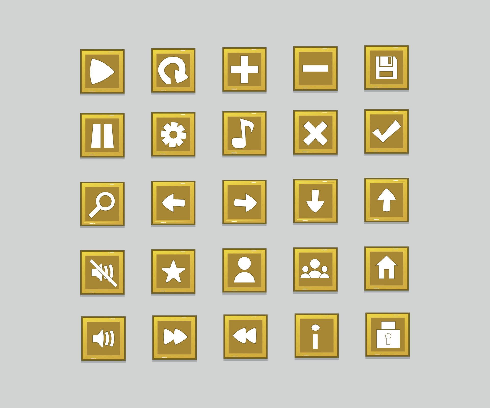 Menu Button Game Template Gui Kit Button Interface For Build Web And