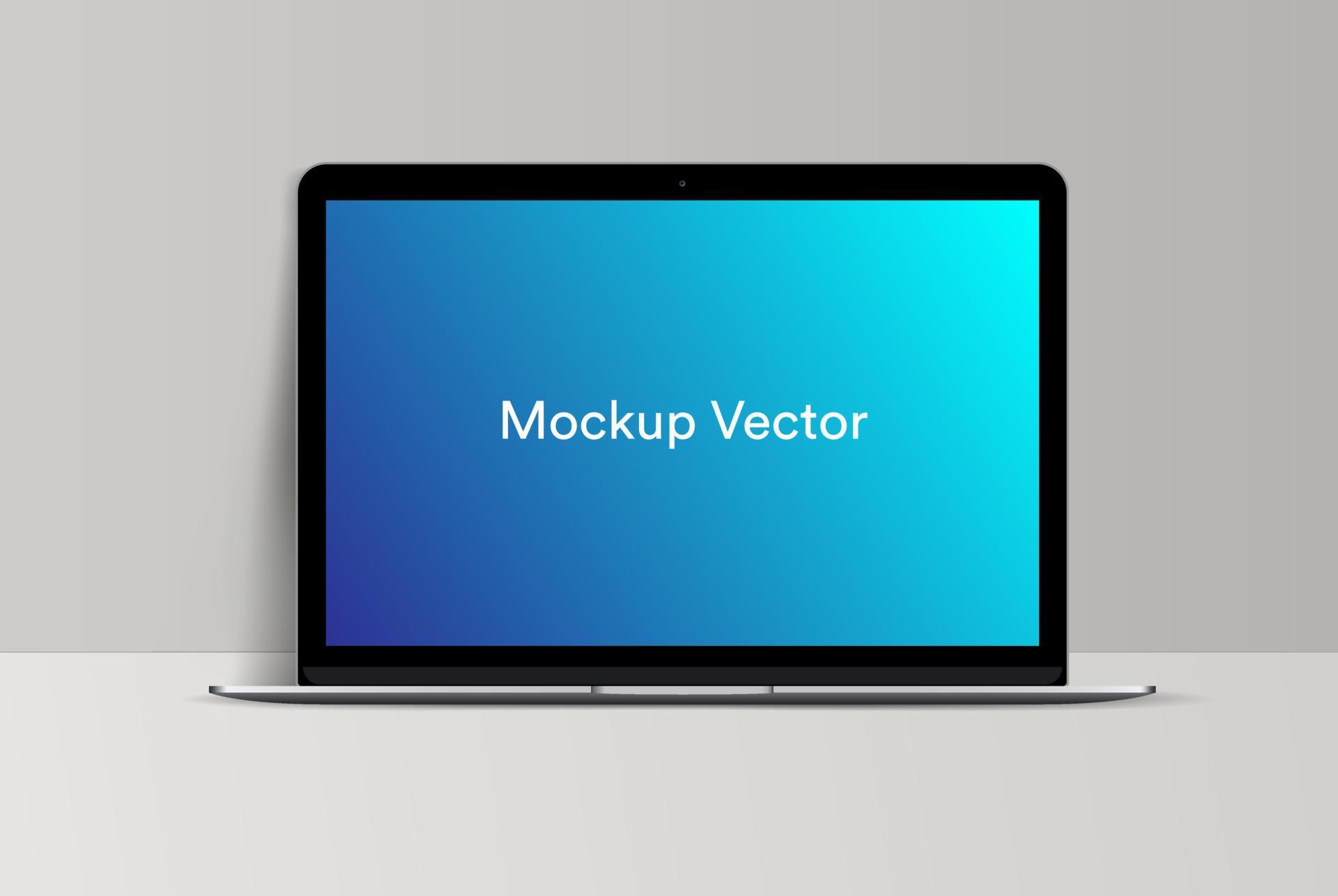 New realistic mockup Laptop vector illustration 7805432 Vector Art at ...